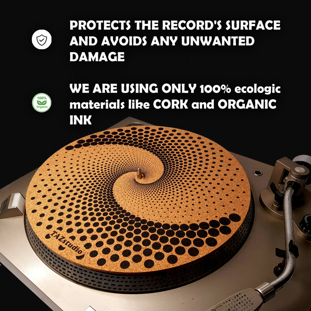 Record Player Mat Slip Mat Vinyl TazStudio Premium Slipmat - Cork [4mm ...